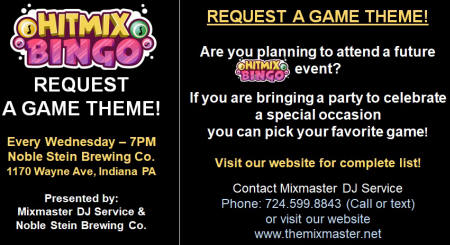 Mixmaster DJ Service - Hitmix Music Bingo